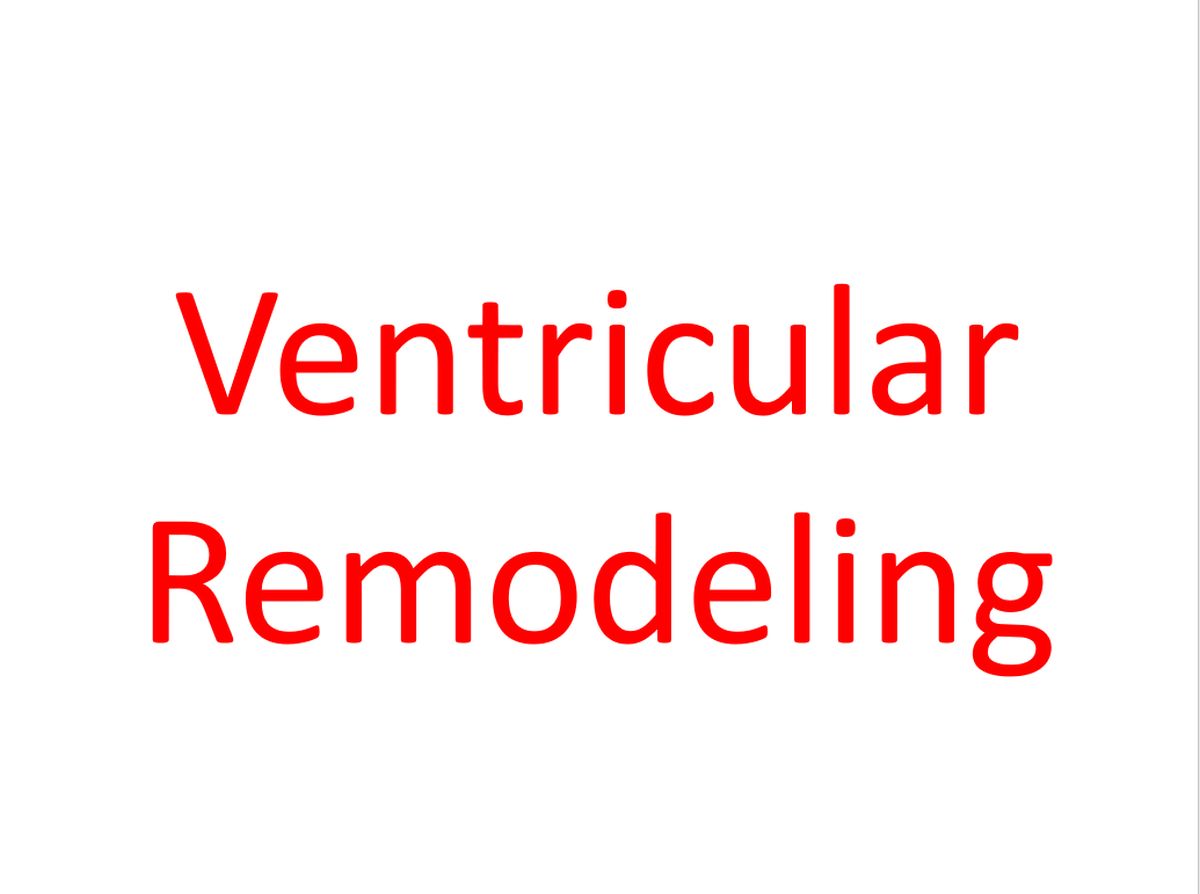 Ventricular remodeling following myocardial infarction