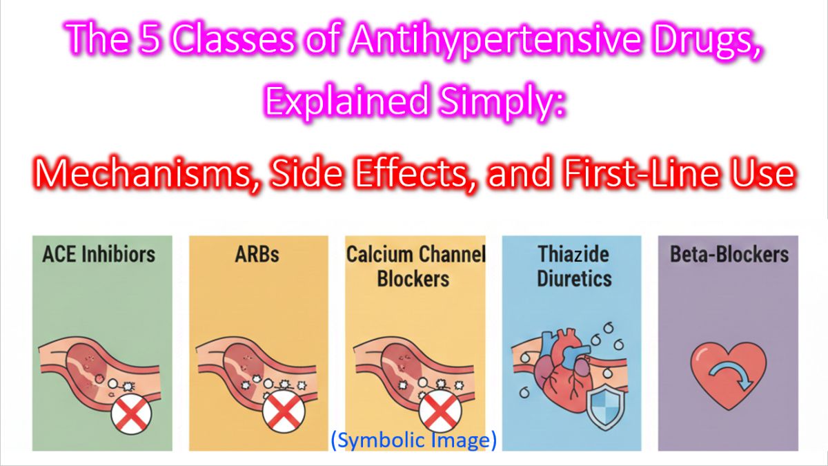 The 5 Classes of Antihypertensive Drugs, Explained Simply: Mechanisms ...