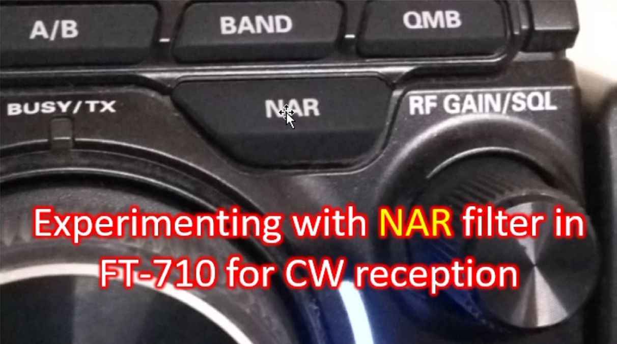 Experimenting with NAR filter in FT-710 for CW reception - Johnson's ...