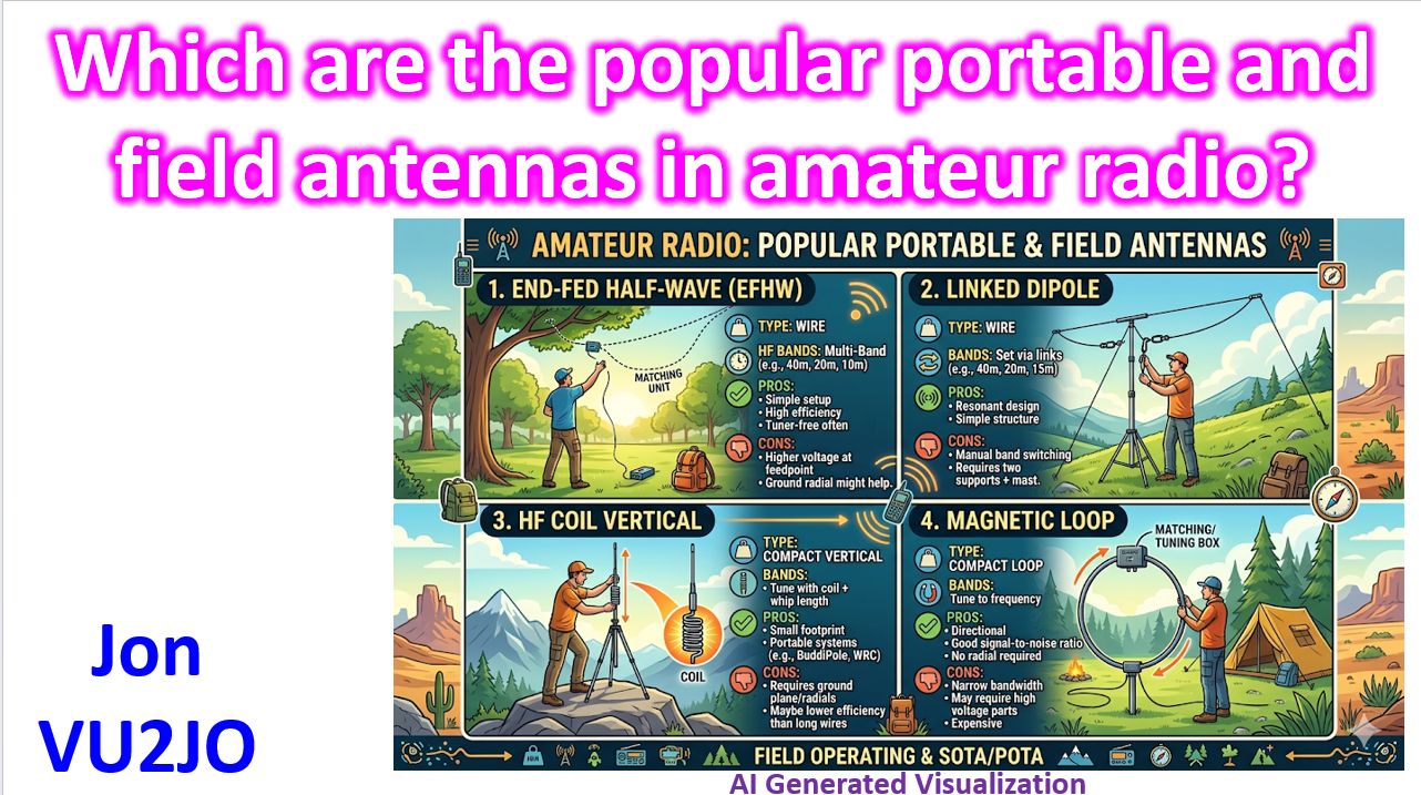 Which are the popular portable and field antennas in amateur radio ...